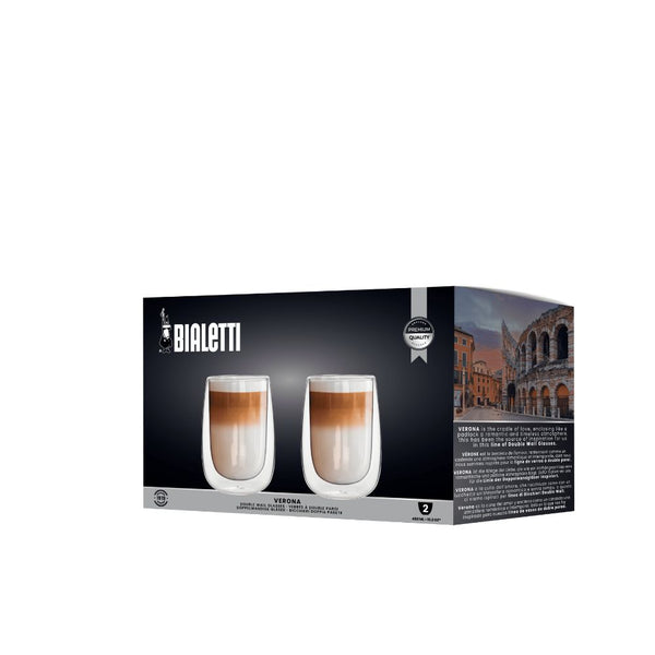 Bialetti Double Wall Glass Cup 2 Piece 450ml